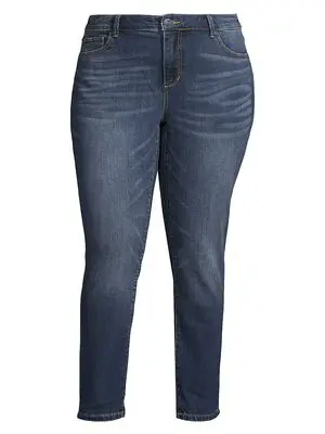 SLINK JEANS Women's High-Rise Ankle-Crop Jeans - Haisley  - Haisley
