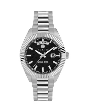 Philipp Plein Date Superlative 42mm Watch - Black/silver