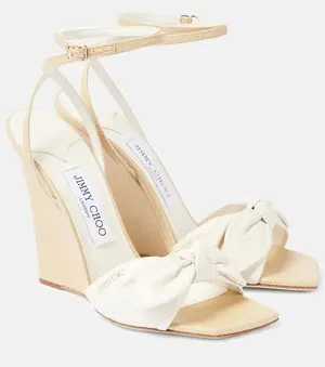 JIMMY CHOO Richelle 110 Leather Sandals - White