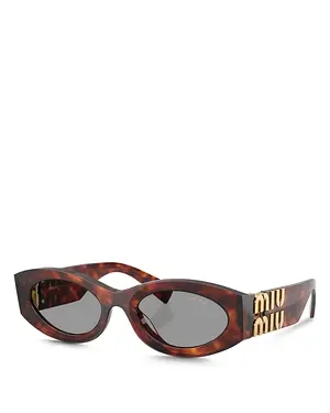 Miu Miu 54mm Oval Sunglasses - Gray