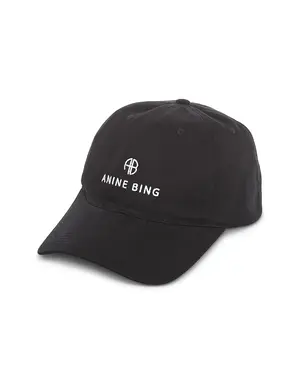 ANINE BING Jeremy Twill Baseball Cap - Black
