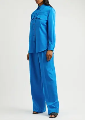 Alexander McQueen Pleated Wide-leg Wool Trousers