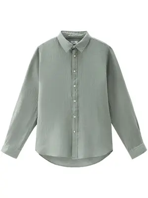Woolrich Linen Button-down Shirt - Green