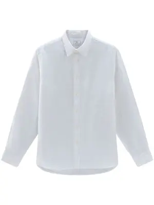 Woolrich Point-collar Linen Shirt - White