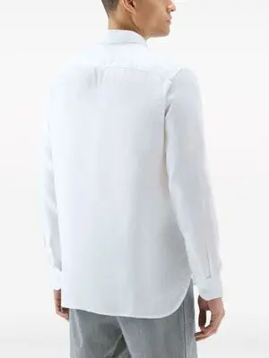 Woolrich Point-collar Linen Shirt - White