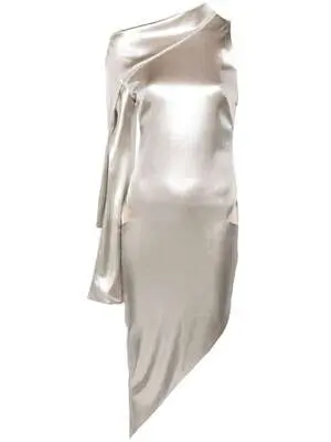 GENNY Asymmetric Cut-out Midi Dress