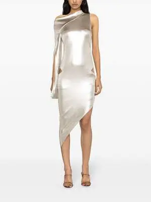 GENNY Asymmetric Cut-out Midi Dress