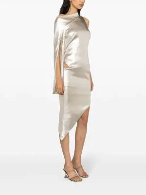 GENNY Asymmetric Cut-out Midi Dress