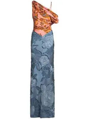 Etro Contrasting-panel Maxi Dress