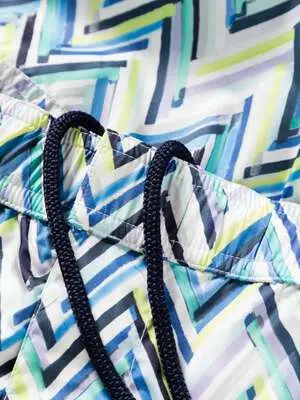 Missoni Zigzag-pattern Swim Shorts - Blue