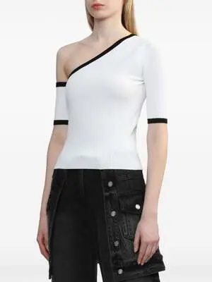 JUUN.J Contrasting-trim One-shoulder Top