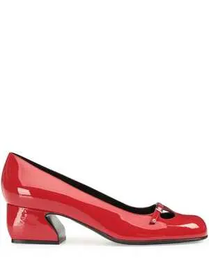 SERGIO ROSSI 45mm Leather Pumps - Red