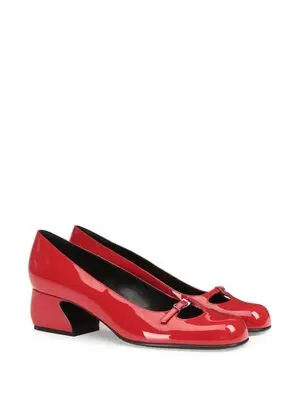 SERGIO ROSSI 45mm Leather Pumps - Red