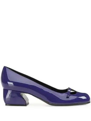 SERGIO ROSSI Si Rossie 45mm Leather Pumps - Blue