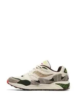 Saucony X Bodega Grid Shadow 2 Jaunt Woven Hemp/acid Lime/red Alert/gum Sneakers - Neutrals