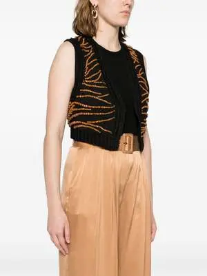 FORTE_FORTE Beaded Crochet Waistcoat
