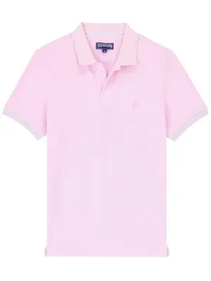 Vilebrequin Logo-embroidered Organic Cotton Polo Shirt - Pink