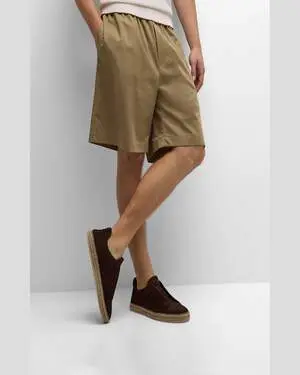 Zegna Triple Stitch Suede Espadrille Sneakers