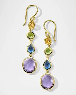 Ippolita 18k Gold Rock Candy Stone Drop Earrings - Summer Rain