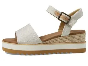 Toms Diana Platform Wedge Sandal - White