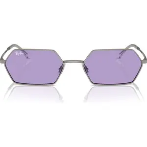 Ray-ban Ray-Ban 55mm Octagon Sunglasses Gunmetal/purple