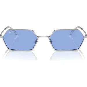 Ray-ban 55mm Octagon Sunglasses - Silver