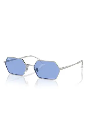 Ray-ban 55mm Octagon Sunglasses - Silver