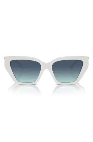 Tiffany & Co. 55mm Cat Eye Sunglasses - Blue White