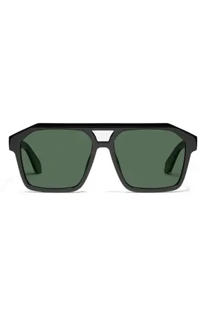 Quay QUAY Soundcheck 57mm Aviator Sunglasses Black / Green
