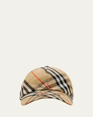Burberry Ekd Check Baseball Cap - Sand