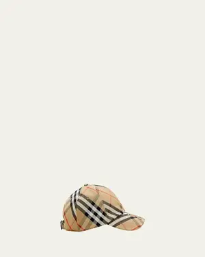 Burberry Ekd Check Baseball Cap - Sand