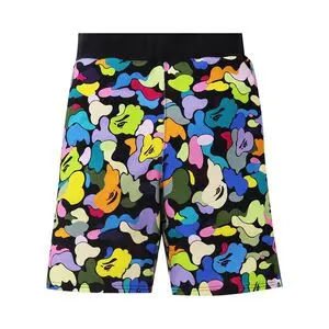 A BATHING APE Multi Camo Sweat Shorts - Multicolor