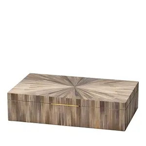 JAMIE YOUNG CO. Palm Marquetry Decorative Box Gray