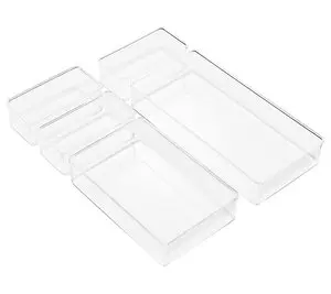 SORBUS 5-piece Set Office Clear Narrow Drawer O Rganizers - One-color
