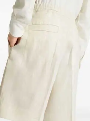 Zegna Oasi Lino Linen Shorts - White