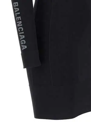 Balenciaga Long-sleeved Ribbed Minidress