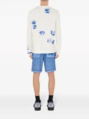 Burberry Equestrian Knight Appliqué Linen Shorts