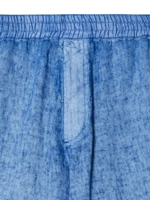 Burberry Equestrian Knight Appliqué Linen Shorts
