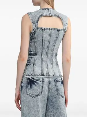 JUUN.J Acid-wash Denim Vest