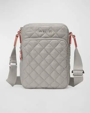 Mz Wallace MZ WALLACE Quilted Nylon Crossbody Bag - Mushroom