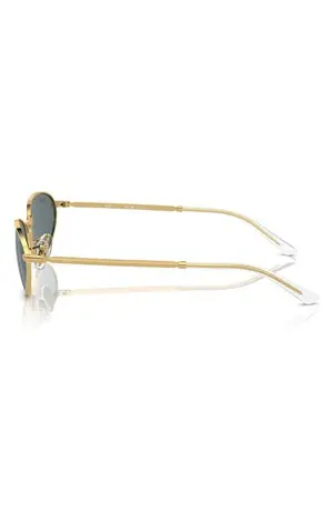 Ray-ban 56mm Polarized Irregular Oval Sunglasses - Gold Flash