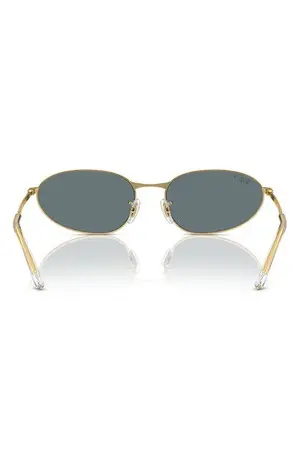 Ray-ban 56mm Polarized Irregular Oval Sunglasses - Gold Flash