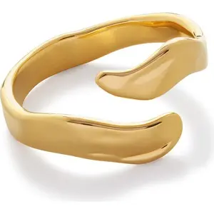 Monica Vinader Vermeil Wave Ring - 18ct Gold Vermeil