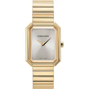 FERRAGAMO Crystal Bracelet Watch - Ip Yellow Gold