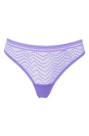 HUIT Eclatante Lace Thong - Purple