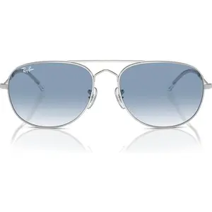 Ray-ban Ray-Ban 60mm Gradient Aviator Sunglasses Silver