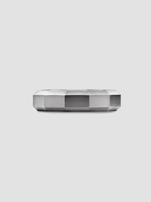David Yurman Faceted Band Ring In Titanium