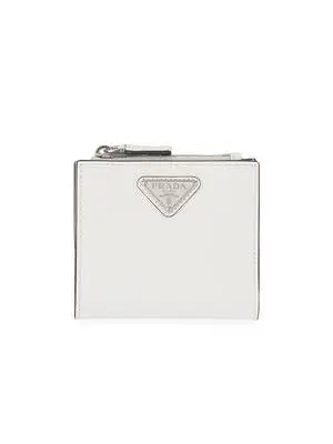 Prada Men's Small Saffiano Leather Wallet - White White