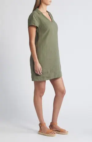 Tommy Bahama Two Palms Linen Shift Dress - Tea Leaf