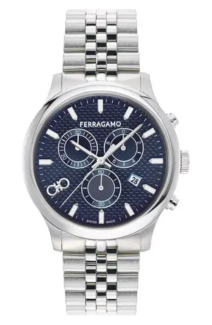 FERRAGAMO Duo Chronograph Bracelet Watch - Stainless Steel